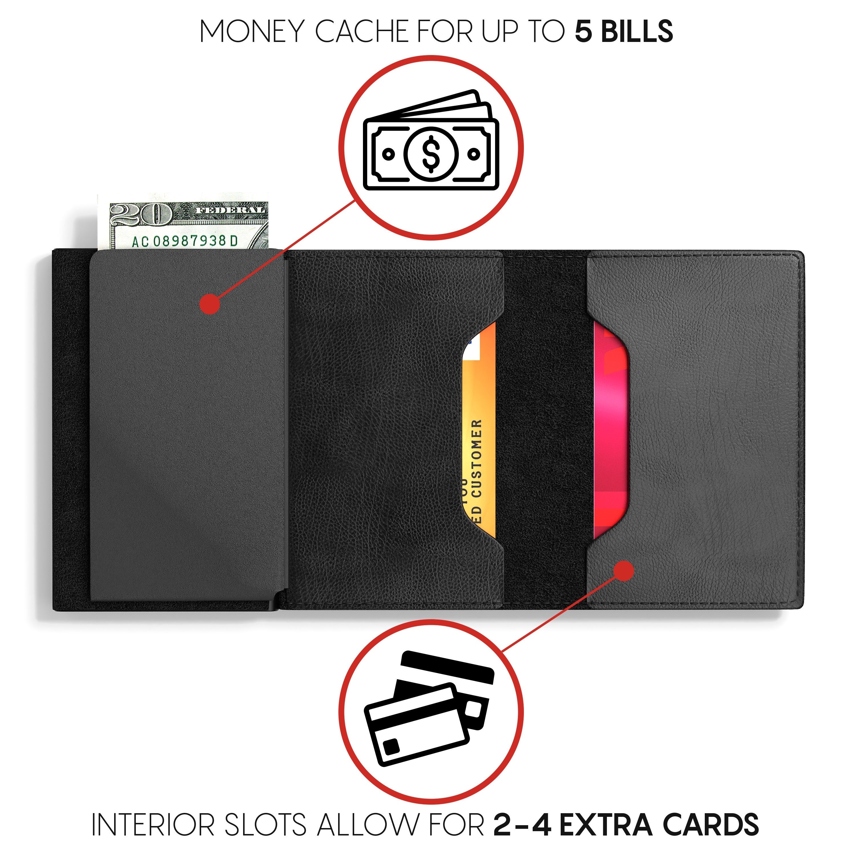 The Bolt - Automatic Wallet | RFID Blocking Automatic Popup Wallet - FOSH